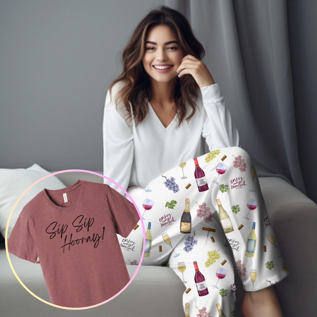 Bachelorette Wine Party Pajama Pant, Wine Lover, Bachelorette Party ...