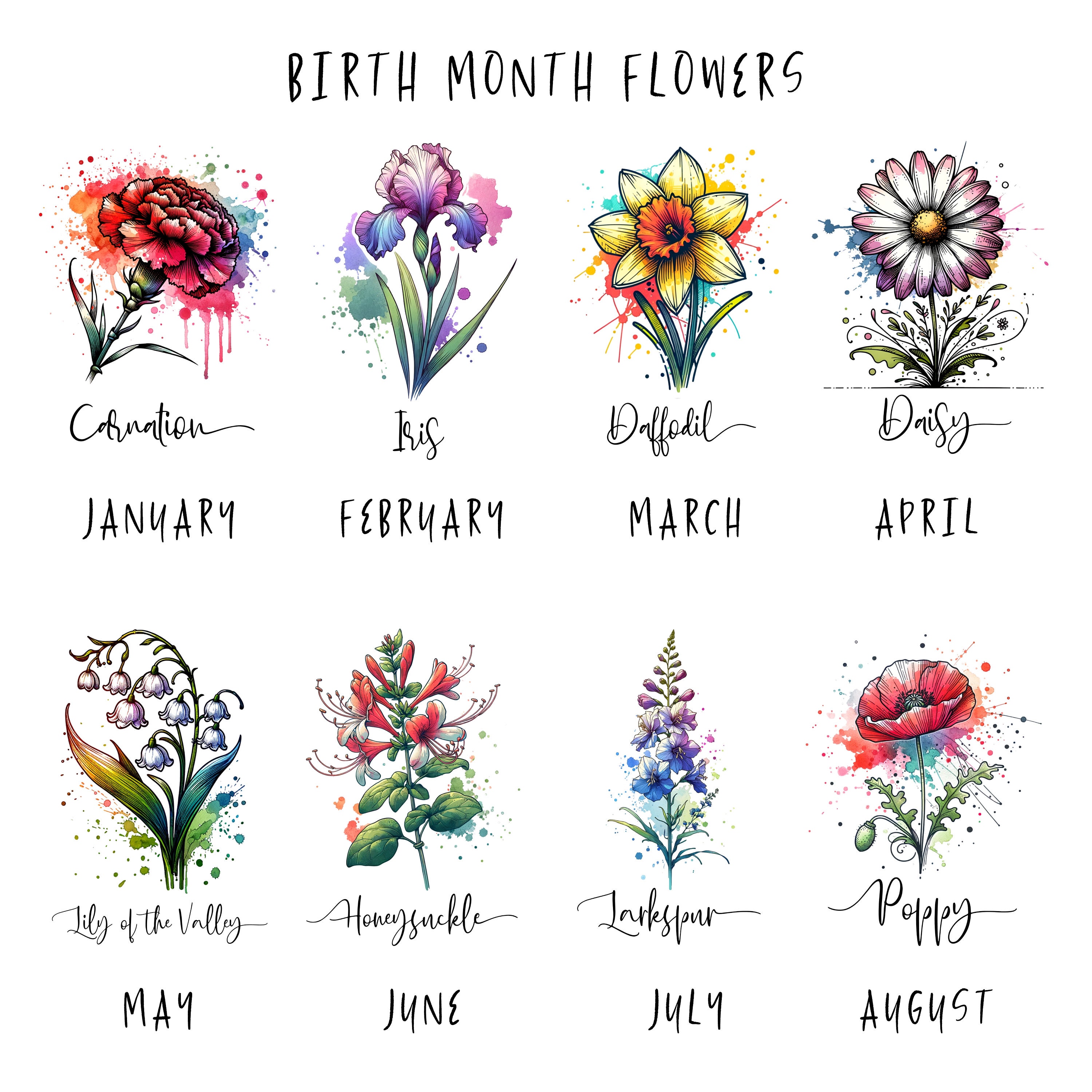 Marigold October Birth Flower Matte Canvas Wall Art, Birthflower, Birth ...