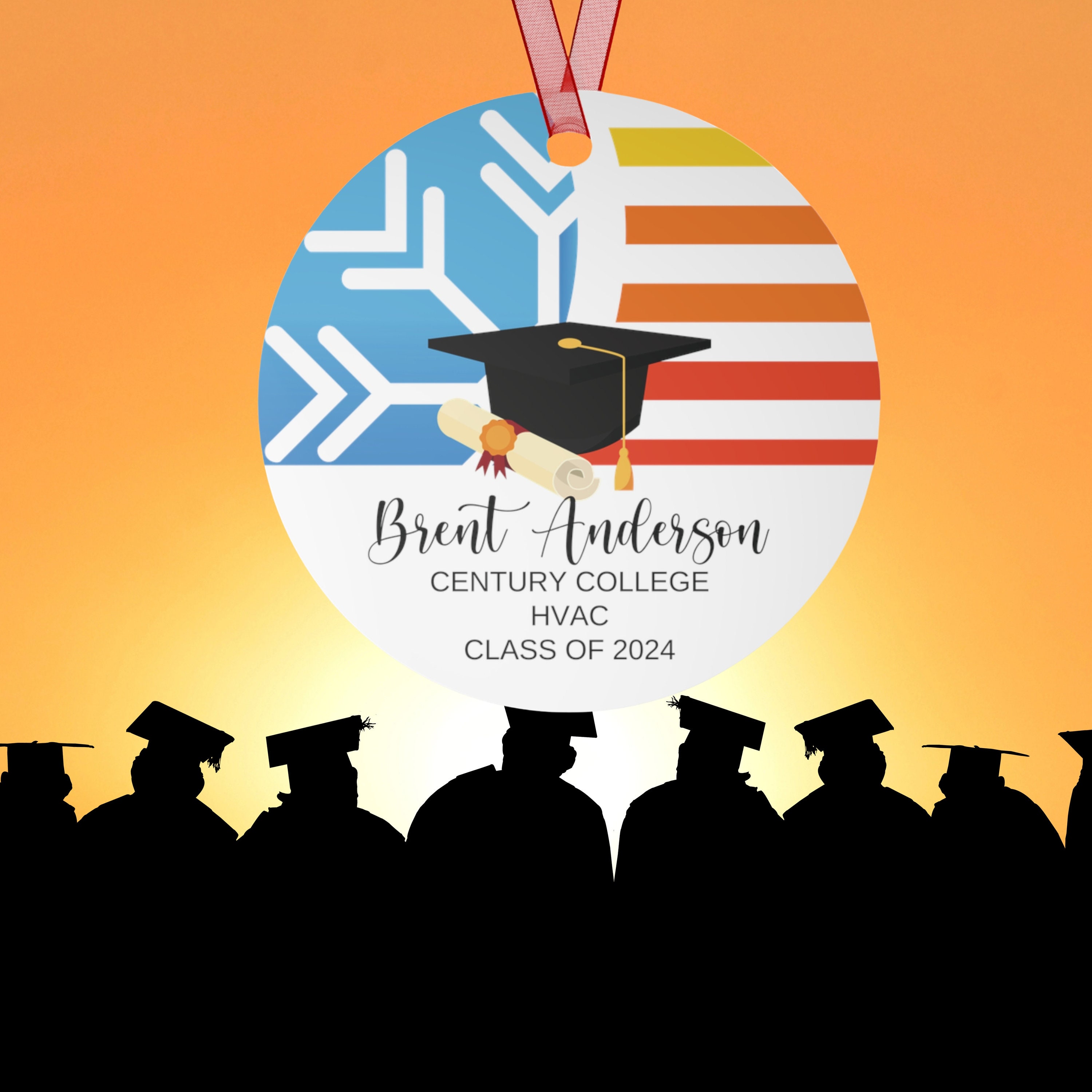 Personalized Class of 2025 Graduation Keepsake Ornament, Custom ...