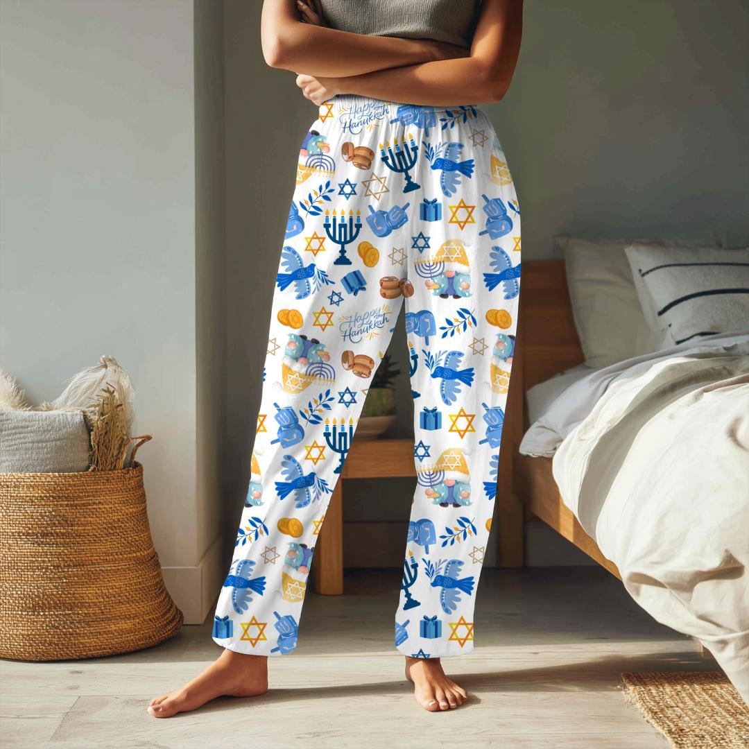 Hanukkah Women's Pajama Pants, Cozy Sleepwear, Gift for Her, Relaxation ...