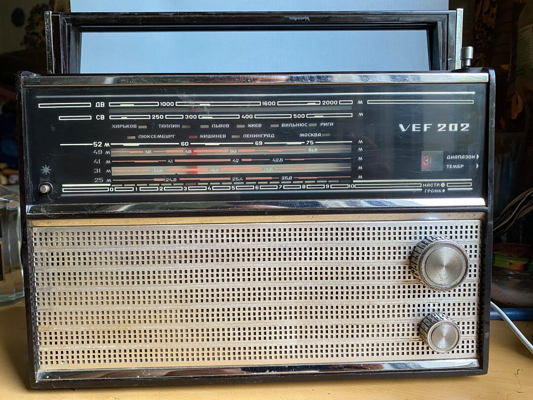 Vintage Soviet Radio Receiver of the 70s VEF 202. Portable Radio ...