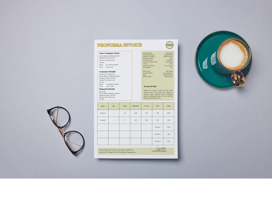 Proforma Invoice Template for International Trade - Etsy