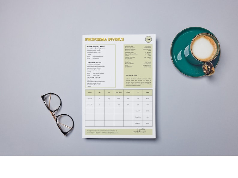Proforma Invoice Template for International Trade - Etsy