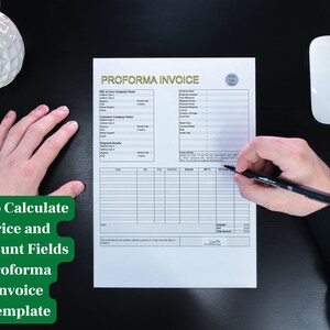 Proforma Invoice Editable/fillable With Google Sheets - Etsy