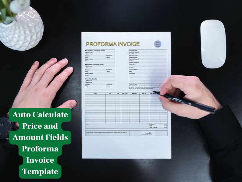 Proforma Invoice Editable/fillable With Google Sheets - Etsy