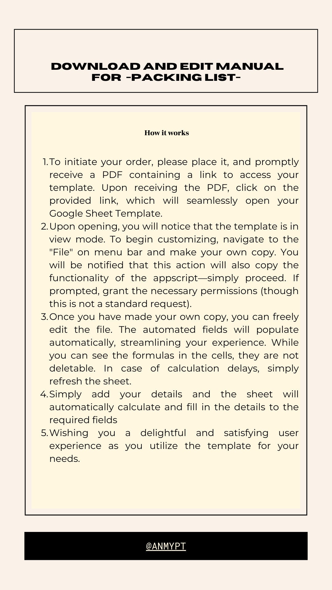 Packing List With Automatic Calculation. Edit With Google Sheets! - Etsy