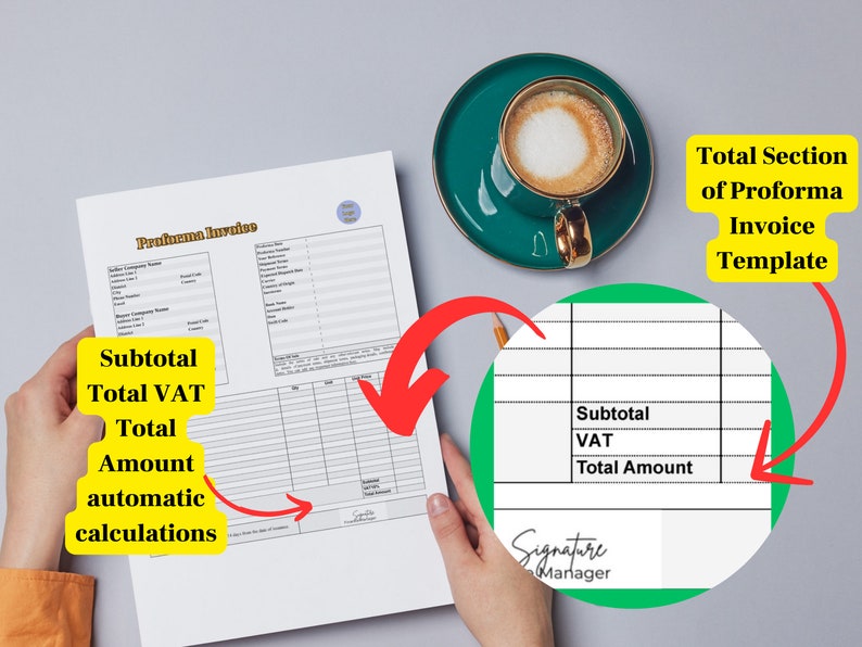 Standart Proforma Invoice Template - Etsy UK