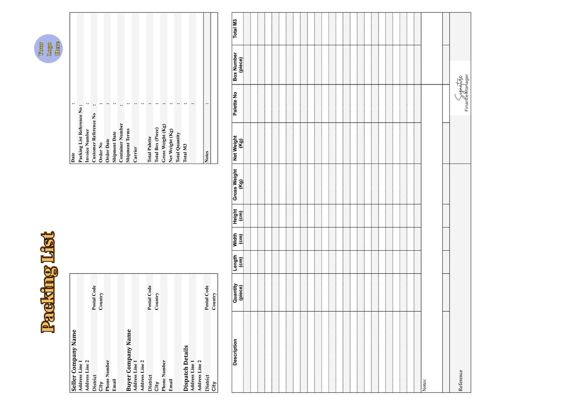 Packing List With Automatic Calculation. Edit With Google Sheets! - Etsy