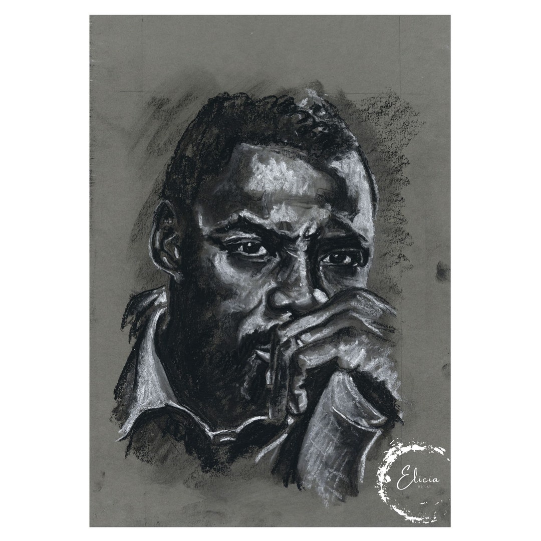 Idris Elba OBE Fine Art Print, Wall Decor for Fans, Celebrity Artwork ...
