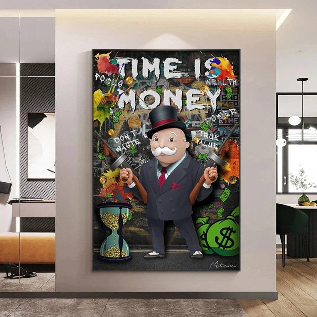 Alec Monopoly Rich Man With Gun Poster and Prints Money Wall Art ...