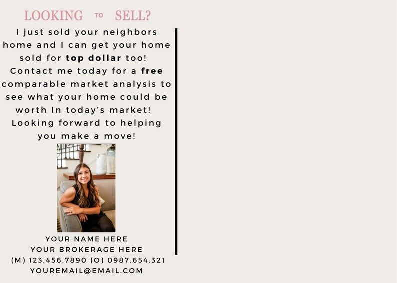 JUST SOLD Postcard for REALTORS - Etsy