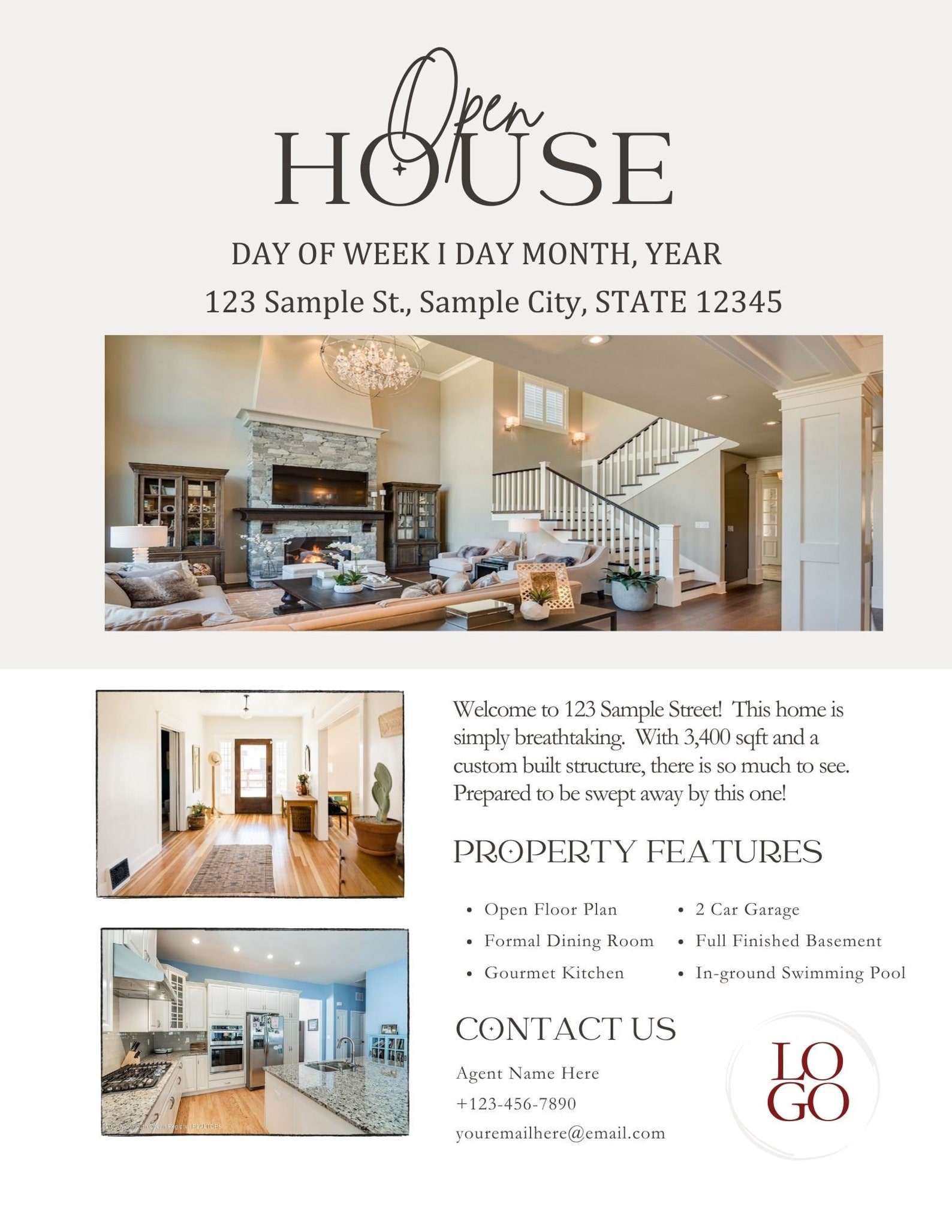 OPEN HOUSE FLYER - Etsy