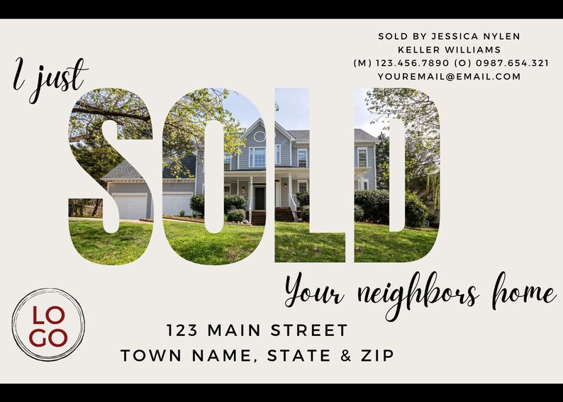 JUST SOLD Postcard for REALTORS - Etsy