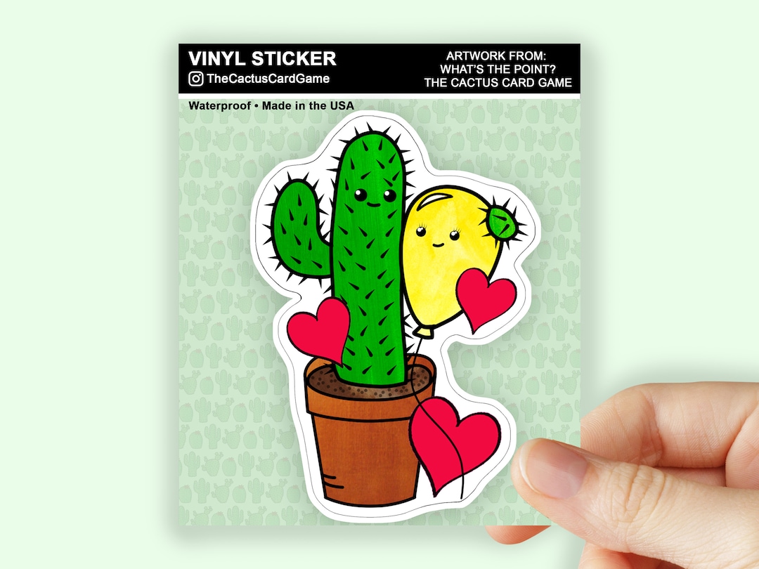 Saguaro Cactus Sticker, Cute Botanical Decal, Succulent Plant Sticker ...