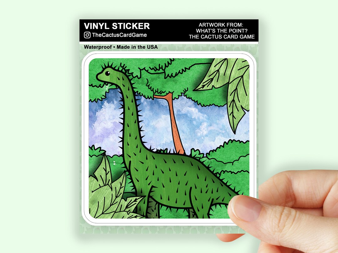 Dinosaur Cactus Vinyl Sticker, Botanical Decal - Etsy