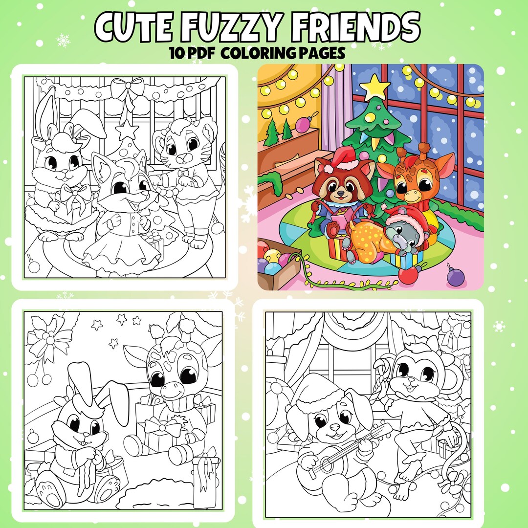 Cute Cozy Christmas Coloring Pages, Bold and Easy for Teens and Adults ...