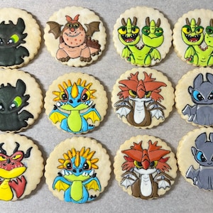 Dragon Character Cookies - by the Dozen - Etsy