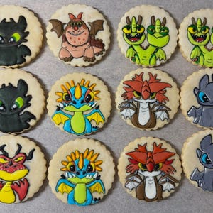 Dragon Character Cookies - by the Dozen - Etsy