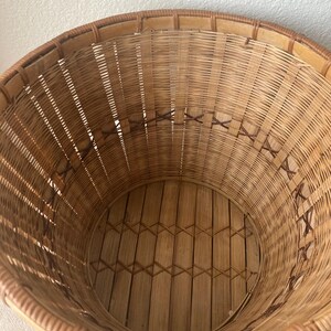 Tortoiseshell Bamboo and Wicker Basket - Etsy