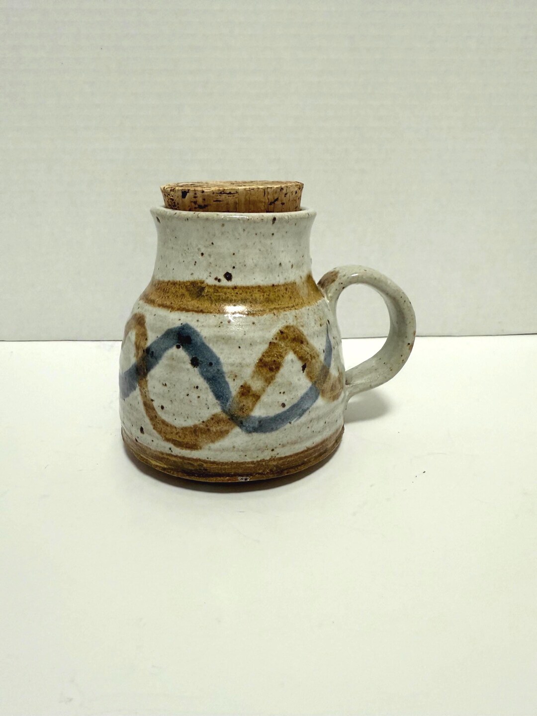 Studio Pottery Vase With Cork Topper | Handled Mug - Etsy
