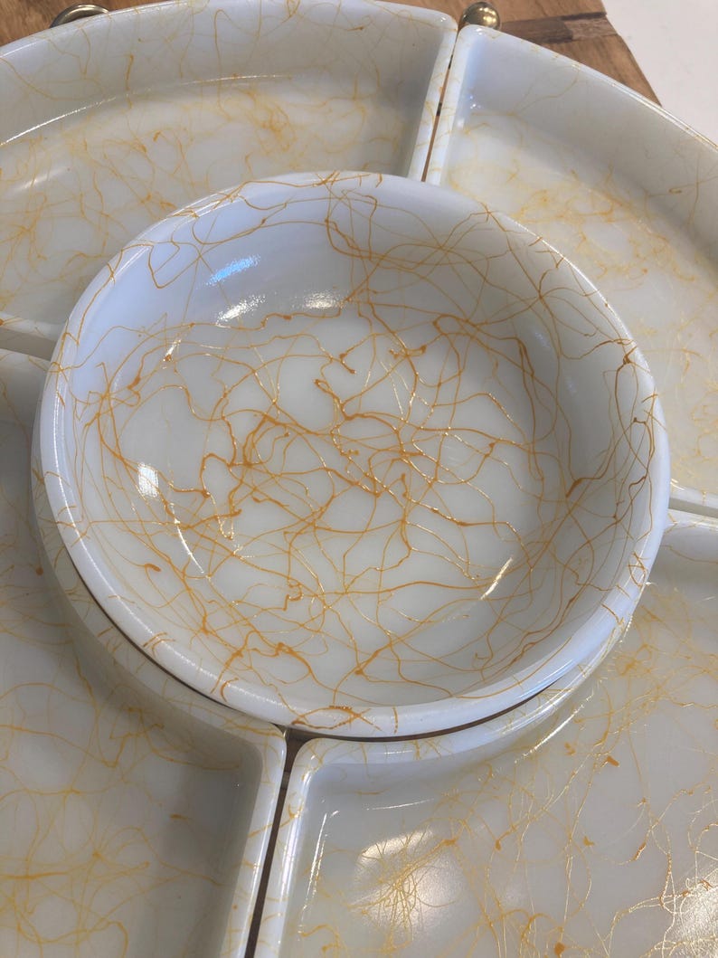 MCM Hazel Atlas Spaghetti Drizzle Serving Lazy Susan - Etsy