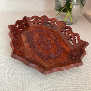 Beautiful Carved Wood Tray - Etsy