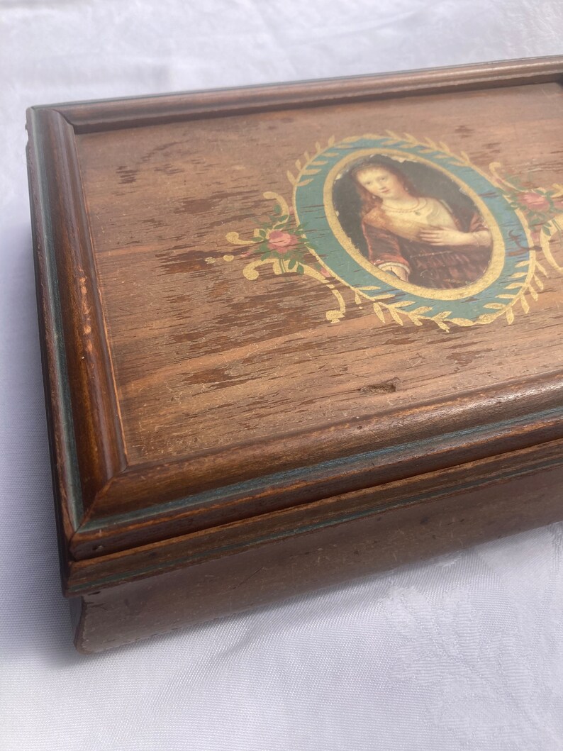 Vintage Victorian Wood Box With Hand Painted Details - Etsy