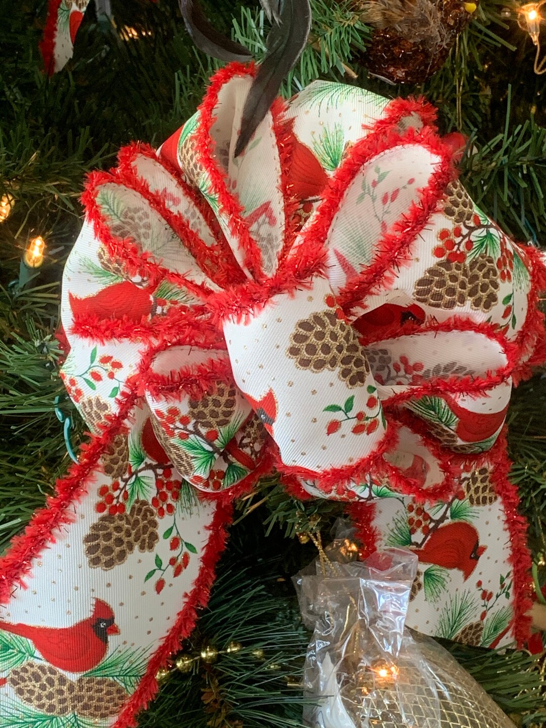 Handmade Cardinal Christmas Bows - Etsy