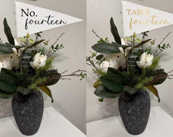 Pennant Flag Table Numbers - Etsy