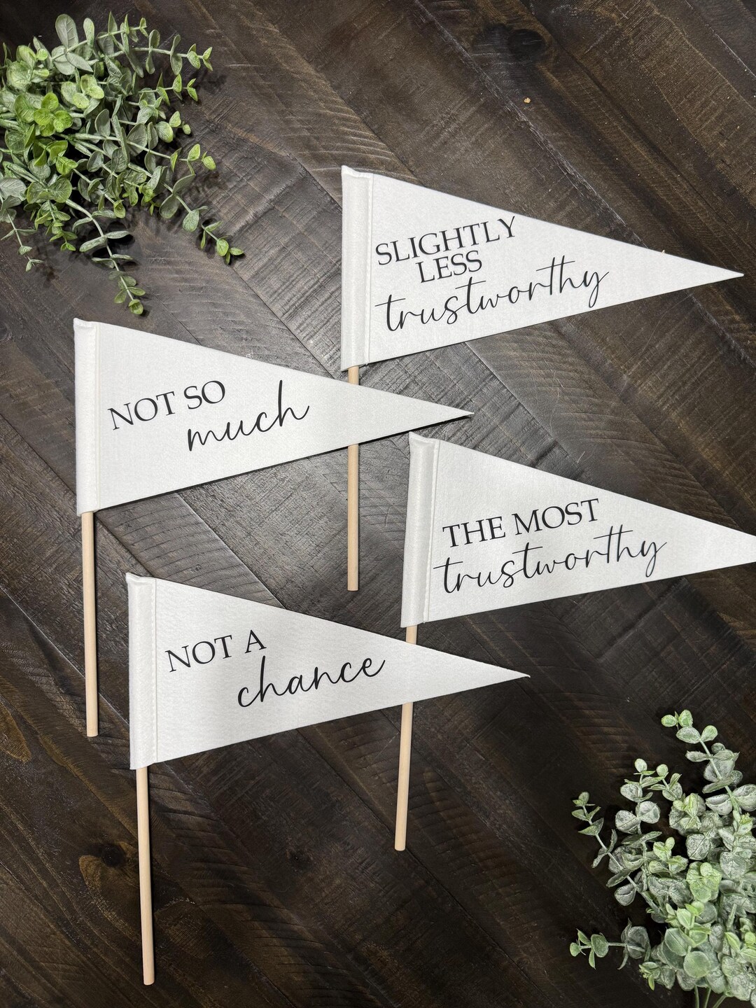 Personalized Ring Bearer Hand Held Pennant Flag || Wedding, Elopement ...