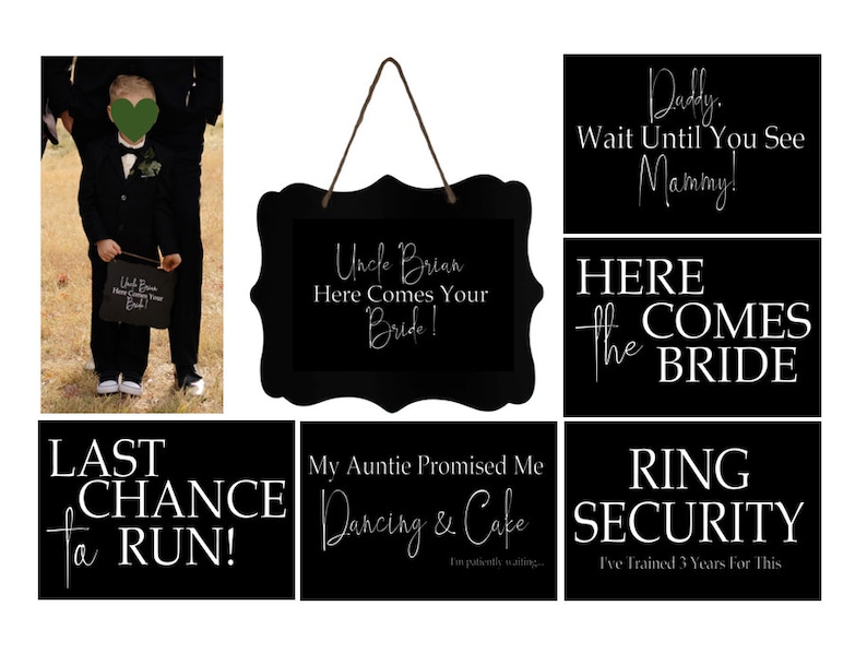 MULTIPLE Personalized Ring Bearer Sign Wedding, Elopement Rustic ...