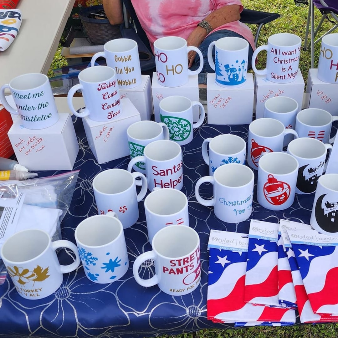 Decorative Coffee Mugs Set of 4 - Etsy