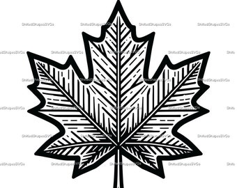 Maple Leaf SVG Bundle, Maple Leaf Outline Clipart, 15 Maple Leaves Cut ...