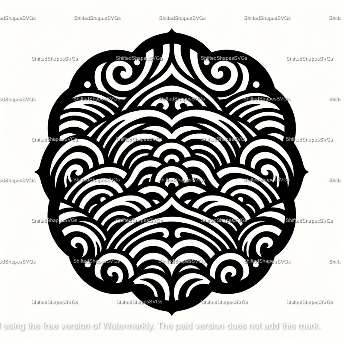 Japanese Wave Pattern SVG Bundle - Etsy Canada
