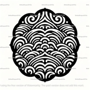 Japanese Wave Pattern SVG Bundle - Etsy