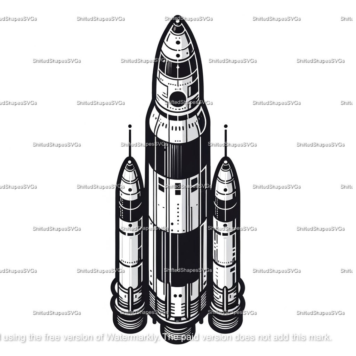 Saturn V Style Rocket SVG Bundle - Etsy