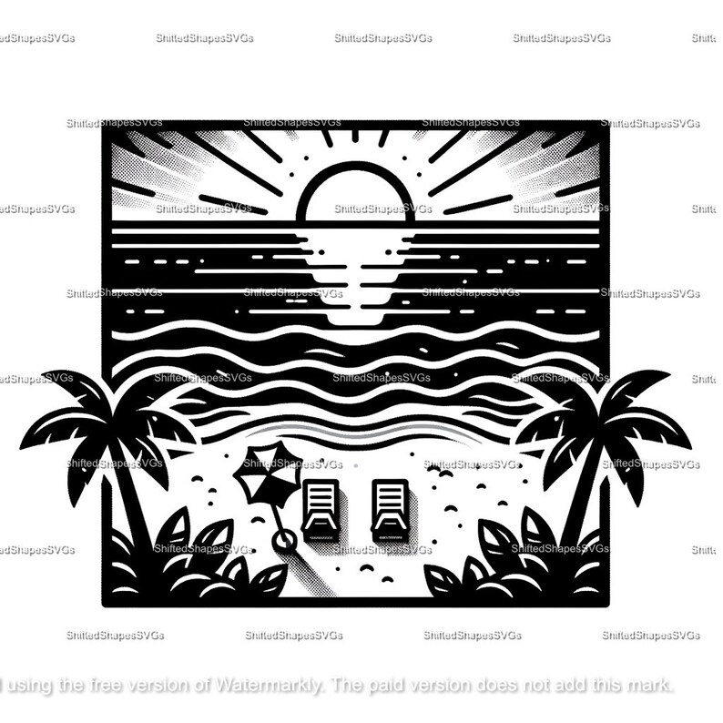 Beach Sunset SVG Bundle - Etsy