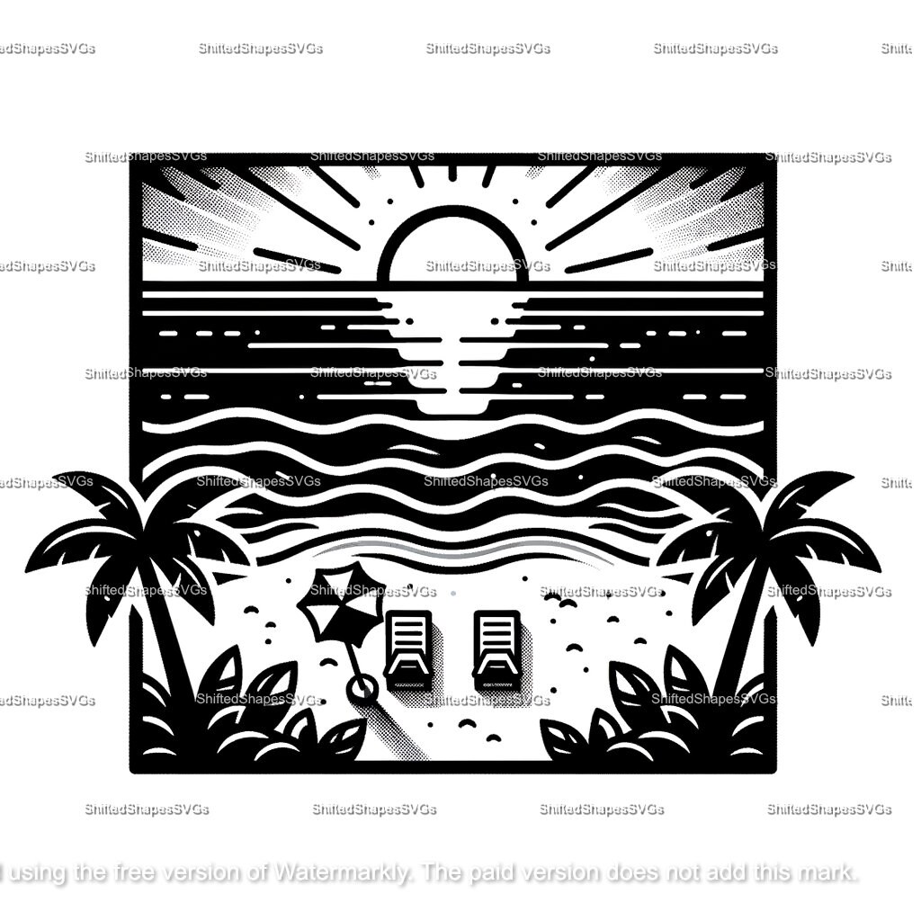 Beach Sunset SVG Bundle - Etsy