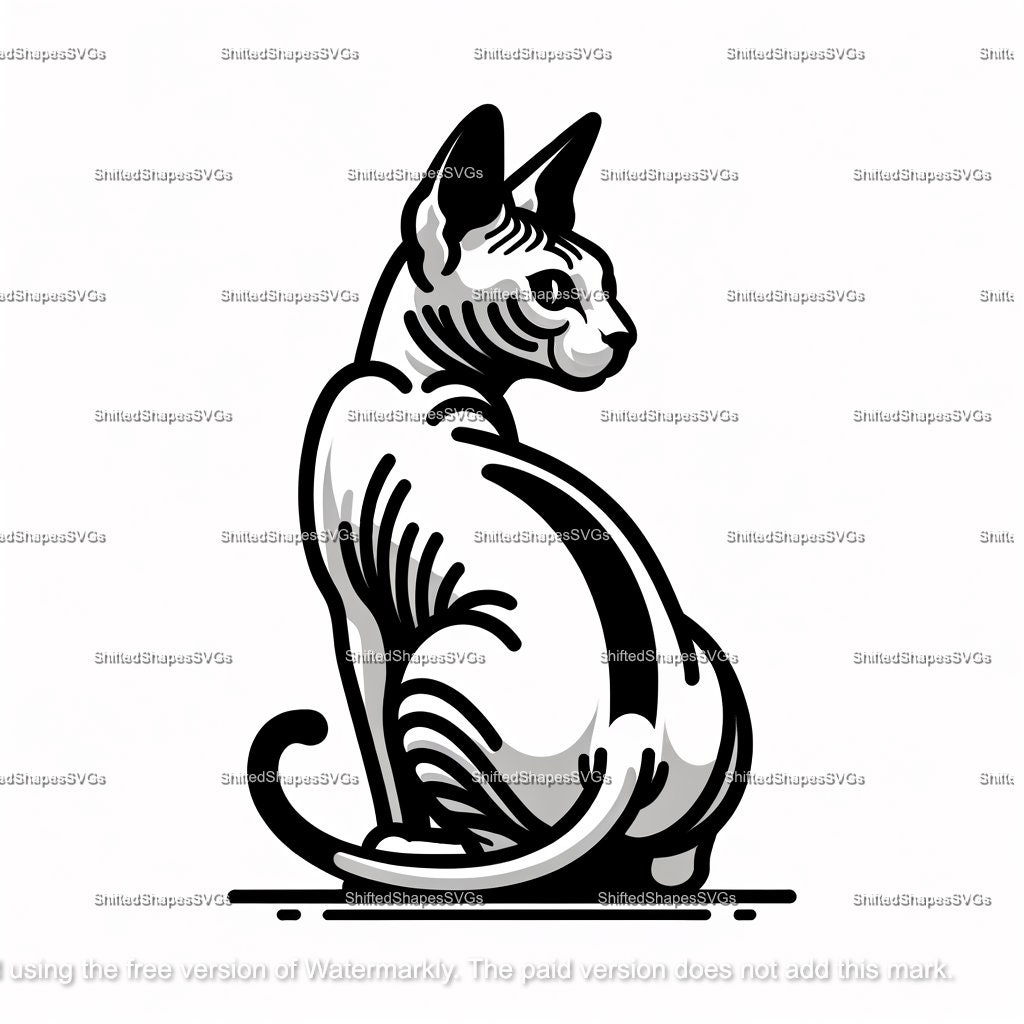 Sphynx Cat SVG Bundle - Etsy