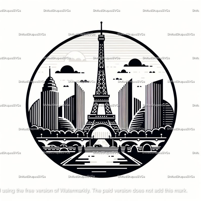 Paris Skyline SVG Bundle - Etsy