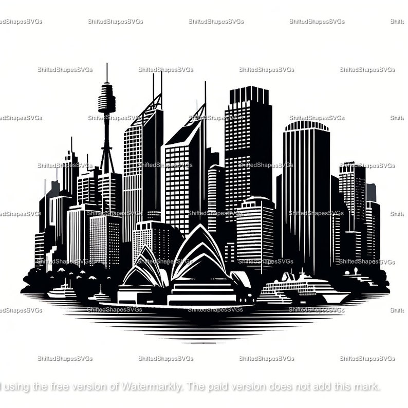 Sydney Skyline SVG Bundle - Etsy