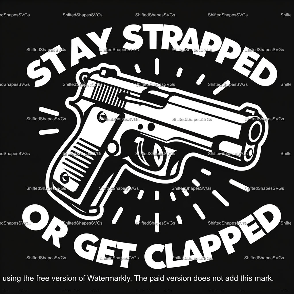 Stay Strapped or Get Clapped SVG Bundle - Etsy