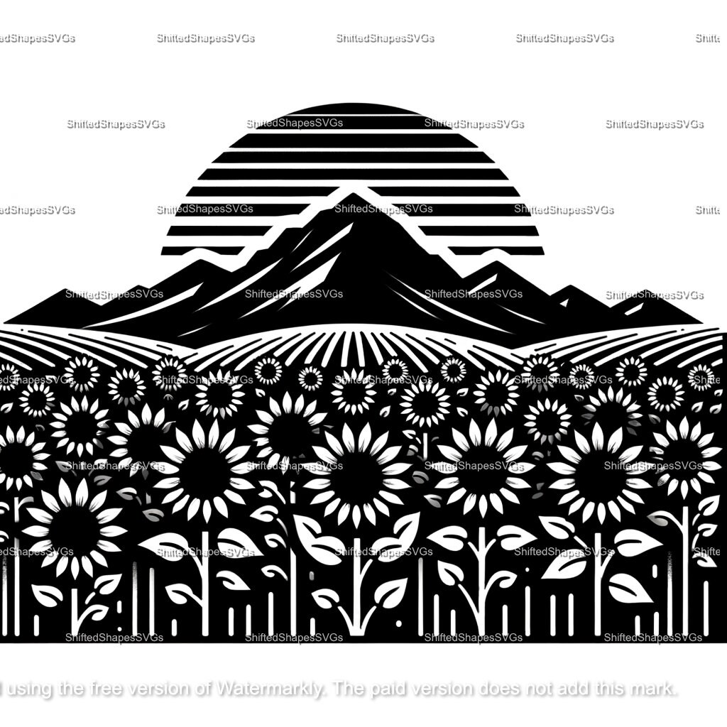 Sunflower Field SVG Bundle - Etsy