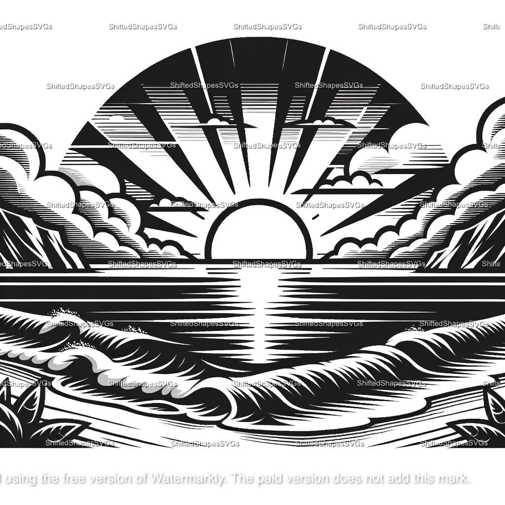 Beach Sunset SVG Bundle - Etsy