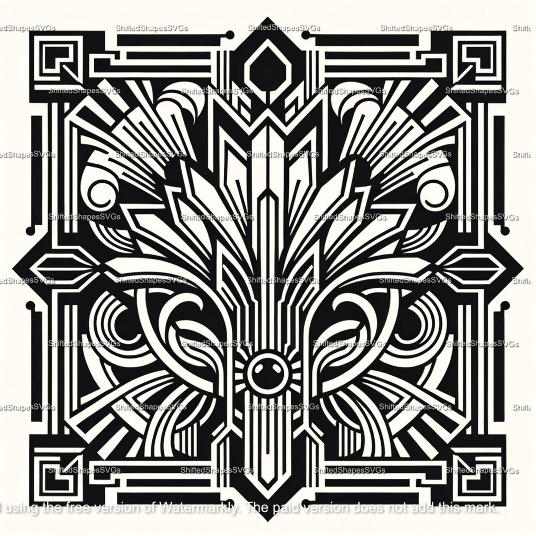 Art Deco Pattern SVG Bundle - Etsy
