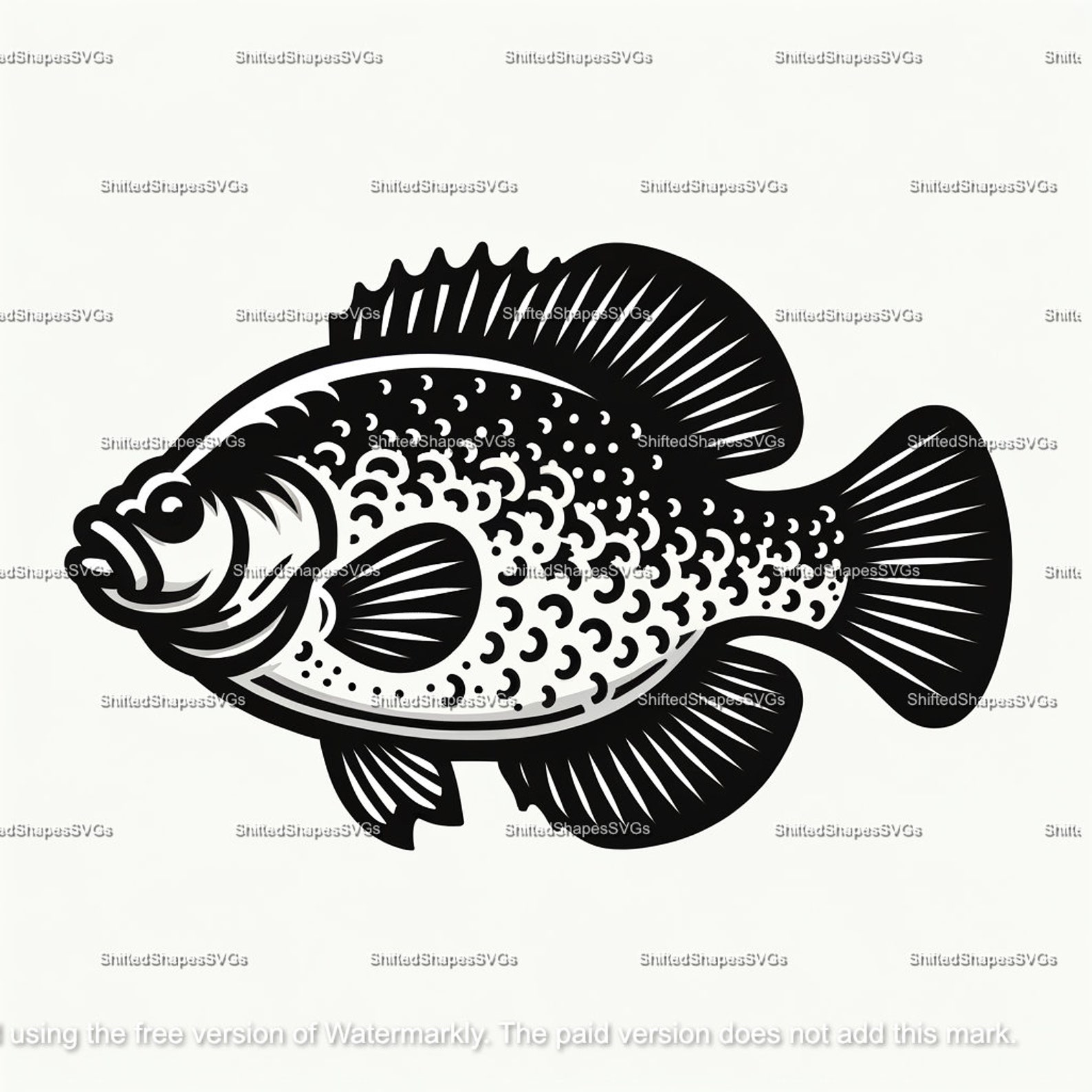 Crappie SVG Bundle - 5 Elegant Freshwater Fish Designs - Etsy