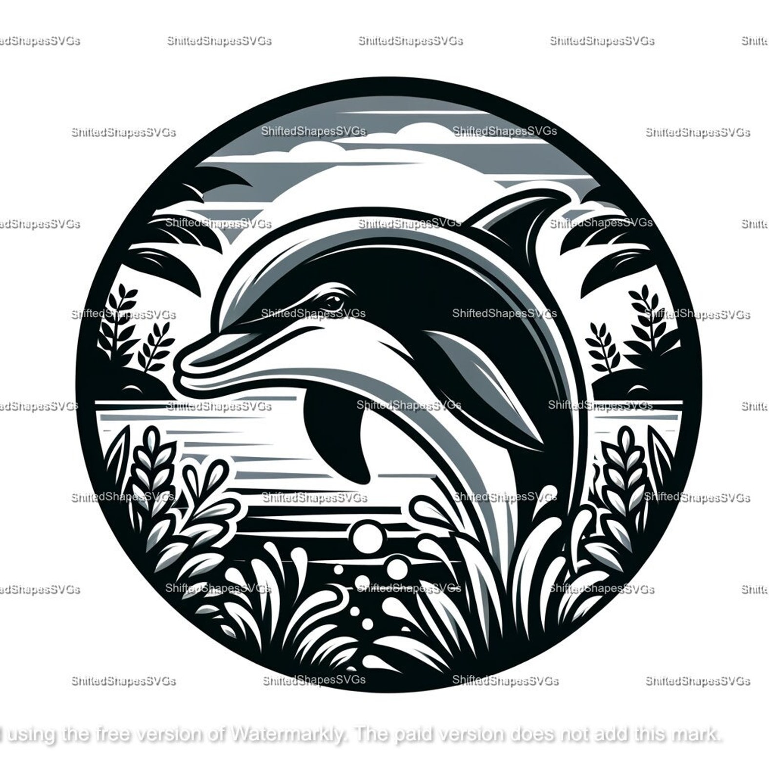 Dolphin Nature Scene SVG Bundle - Etsy