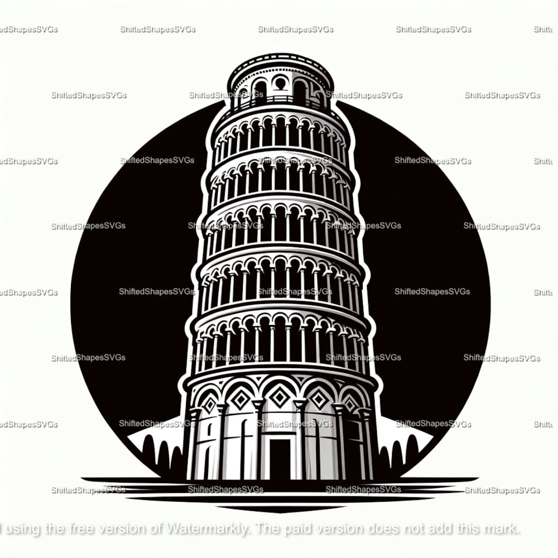 Leaning Tower of Pisa SVG Bundle - Etsy