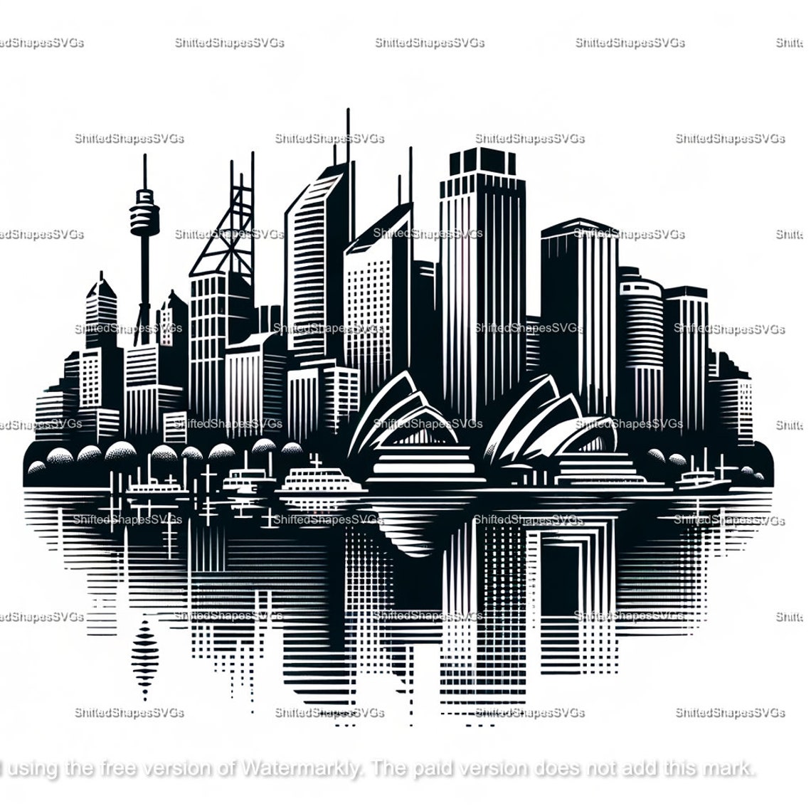 Sydney Skyline SVG Bundle - Etsy
