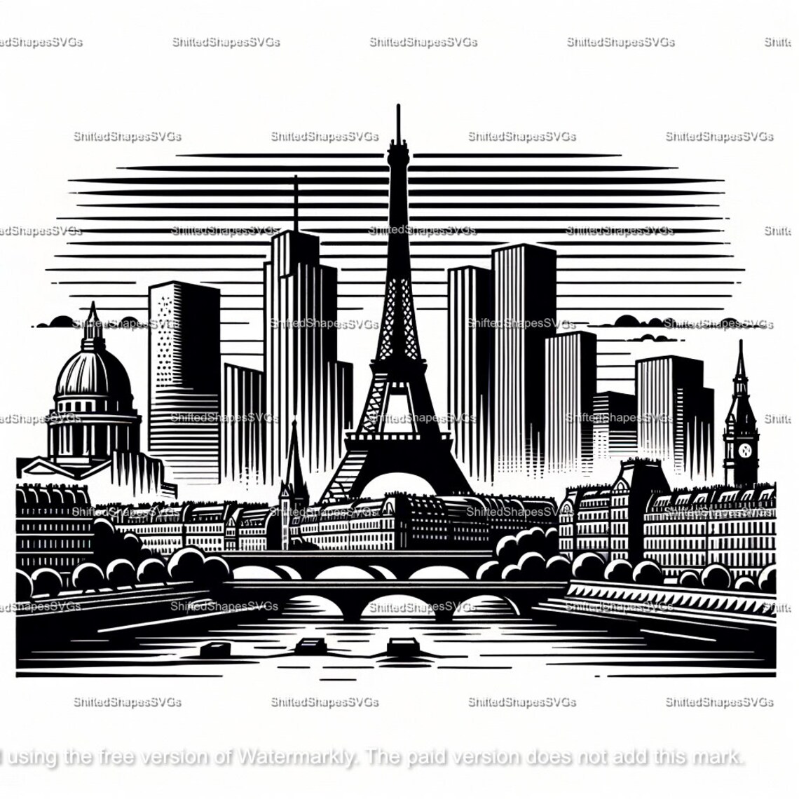 Paris Skyline SVG Bundle - Etsy